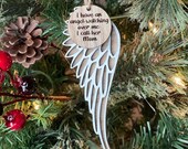 Personalized Angel Wing Memorial Engraved / Sympathy Gift / - Etsy