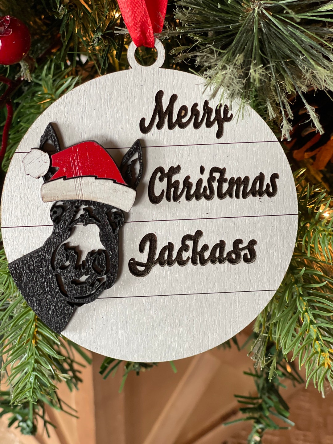 Funny Donkey Christmas Ornament: Jackass Gift for Farm Animal Lover - Etsy