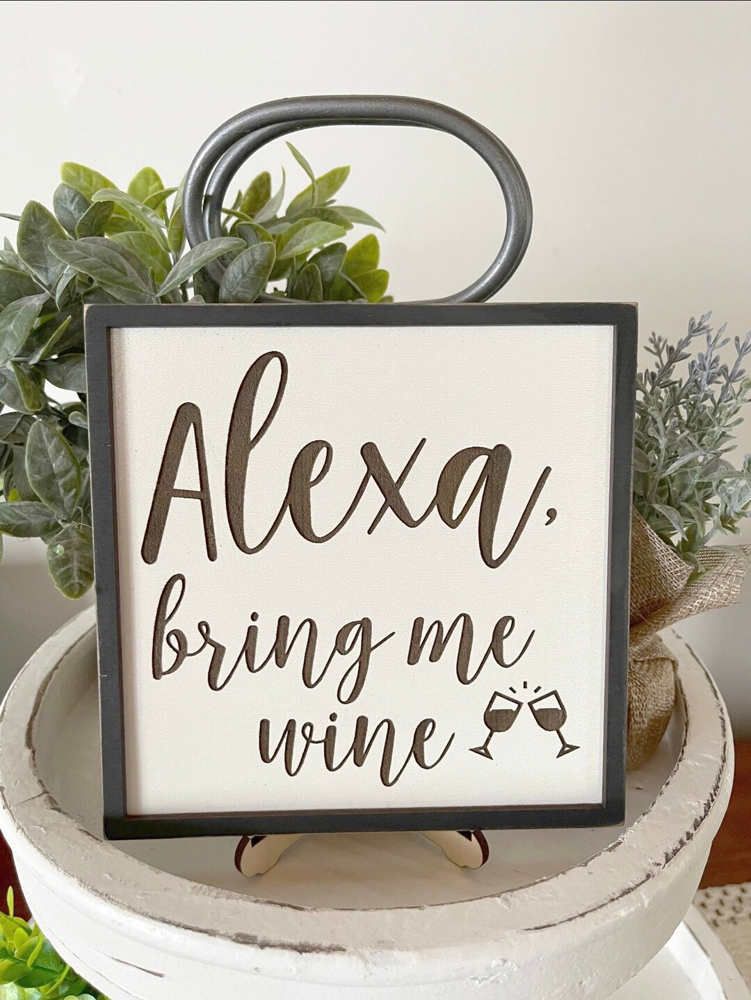 Alexa Bring Me Wine Sign / Alexa Home Decor / Alexa Signs / Funny Home ...