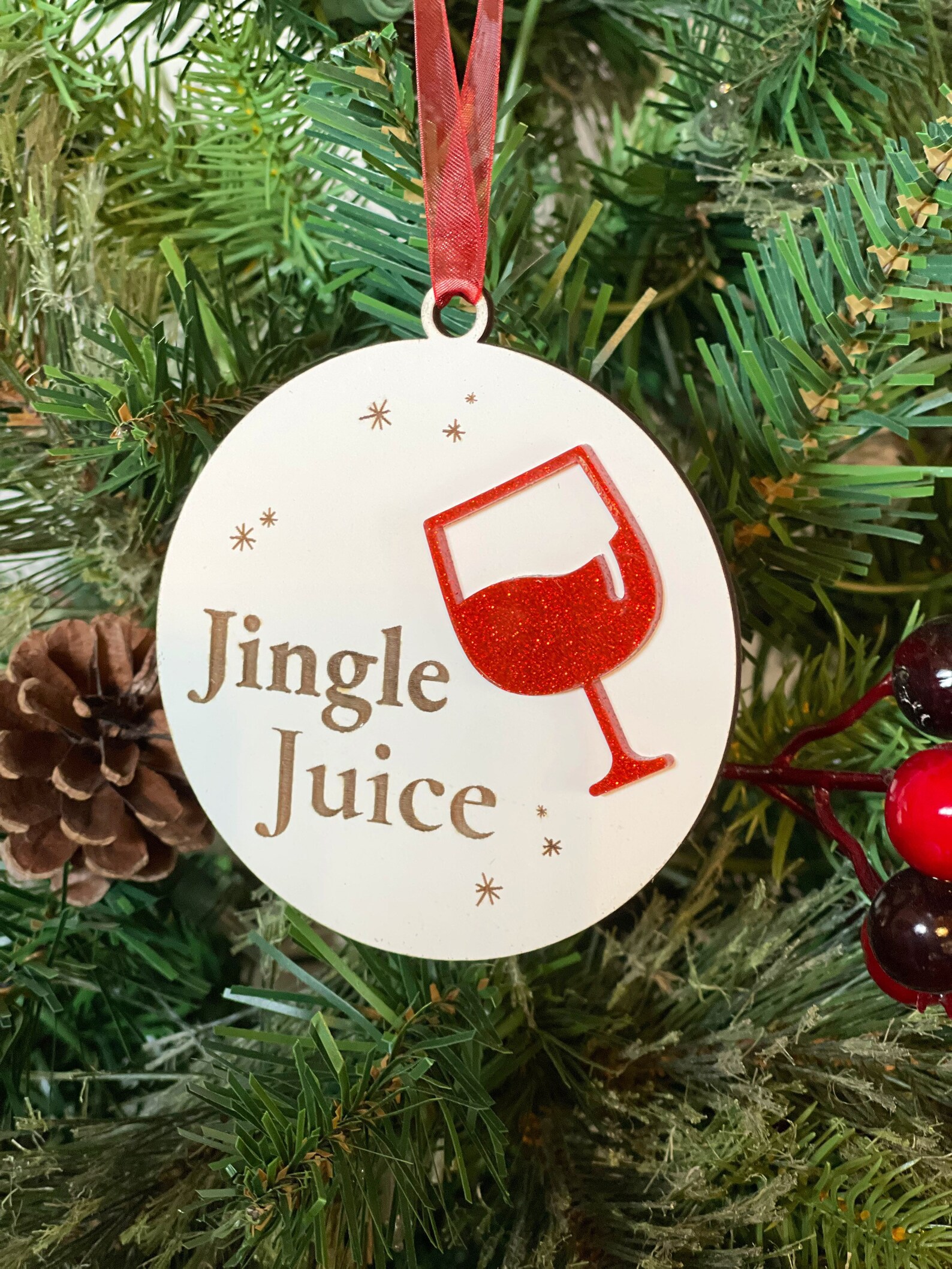 Funny Wine Ornament / Gift for Wine Lover / Jingle Juice - Etsy