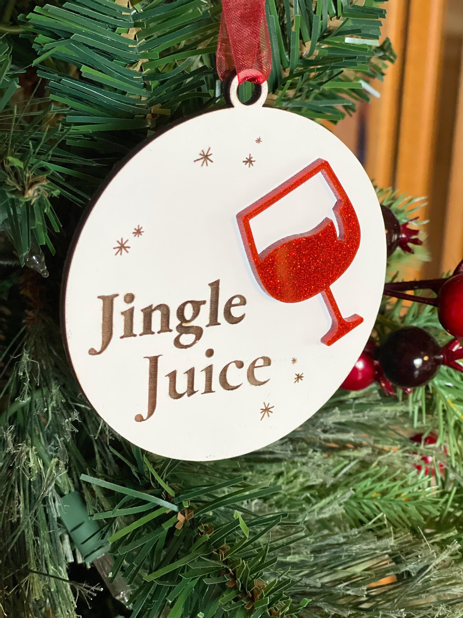 Funny Wine Ornament / Gift for Wine Lover / Jingle Juice - Etsy