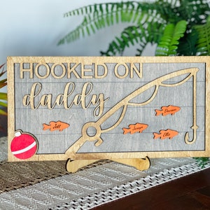 Hooked on Daddy Fishing Gift / Christmas Gift for Dad / Personalized ...