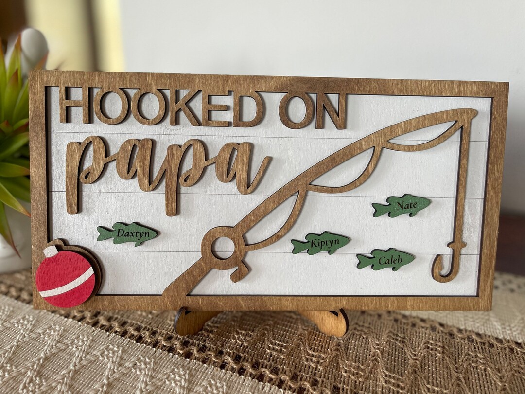 Hooked on Daddy Fishing Gift / Christmas Gift for Dad /personalized ...
