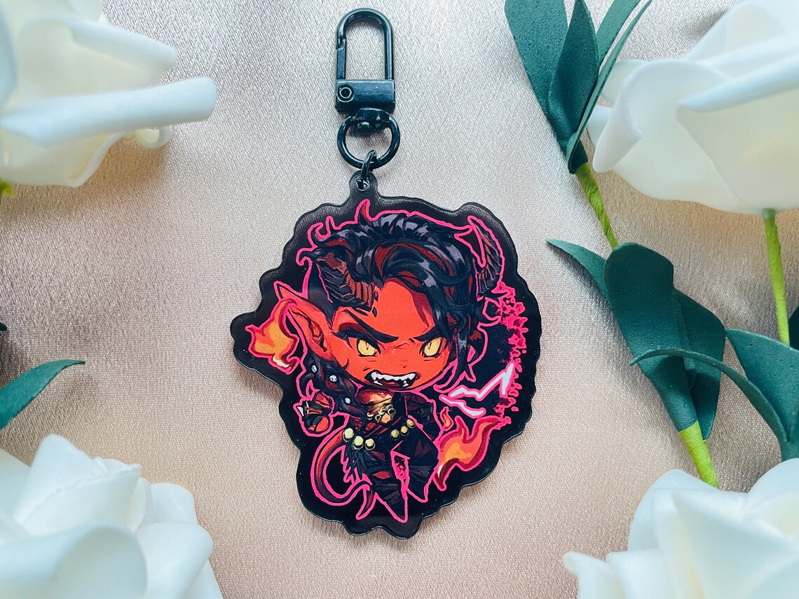 Baldur's Gate 3 Astarion and Karlach Keychains,devil Karlach,vampire ...