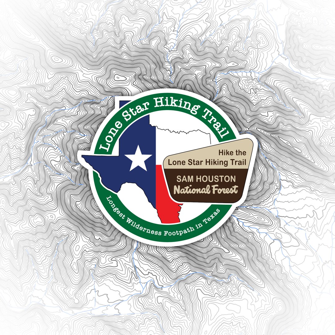 Lone Star Hiking Trail Waterproof Die Cut Glossy Vinyl Sticker Water ...