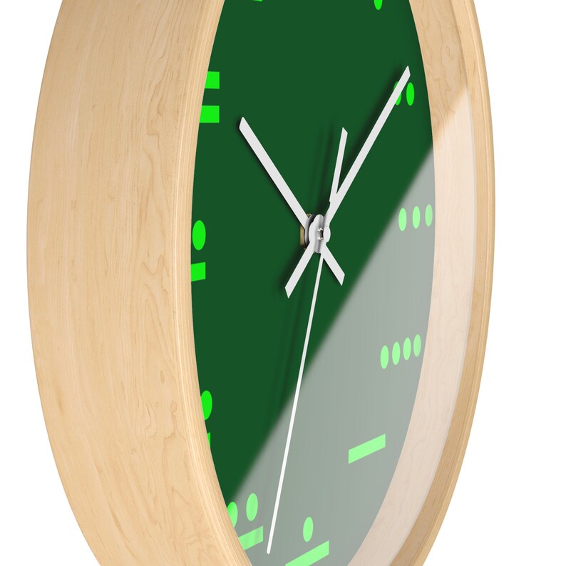 Maya Numerals Wall Clock, Ya'ax Green B, SILENT Movement, FREE Shipping ...