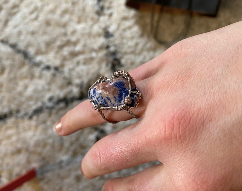 Gem Wire Ring - Etsy