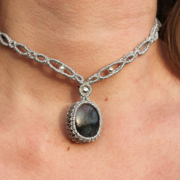 Micro Macrame Necklace - Etsy