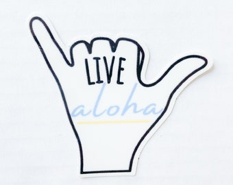 Aloha Bubble Letters Sticker // Surfer Surfing Sticker // - Etsy