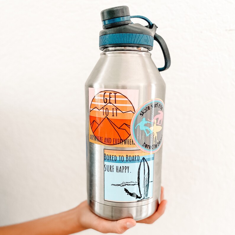 Surfboard Sticker, Surfer Sticker, Laptop Sticker, Gift for Skater ...