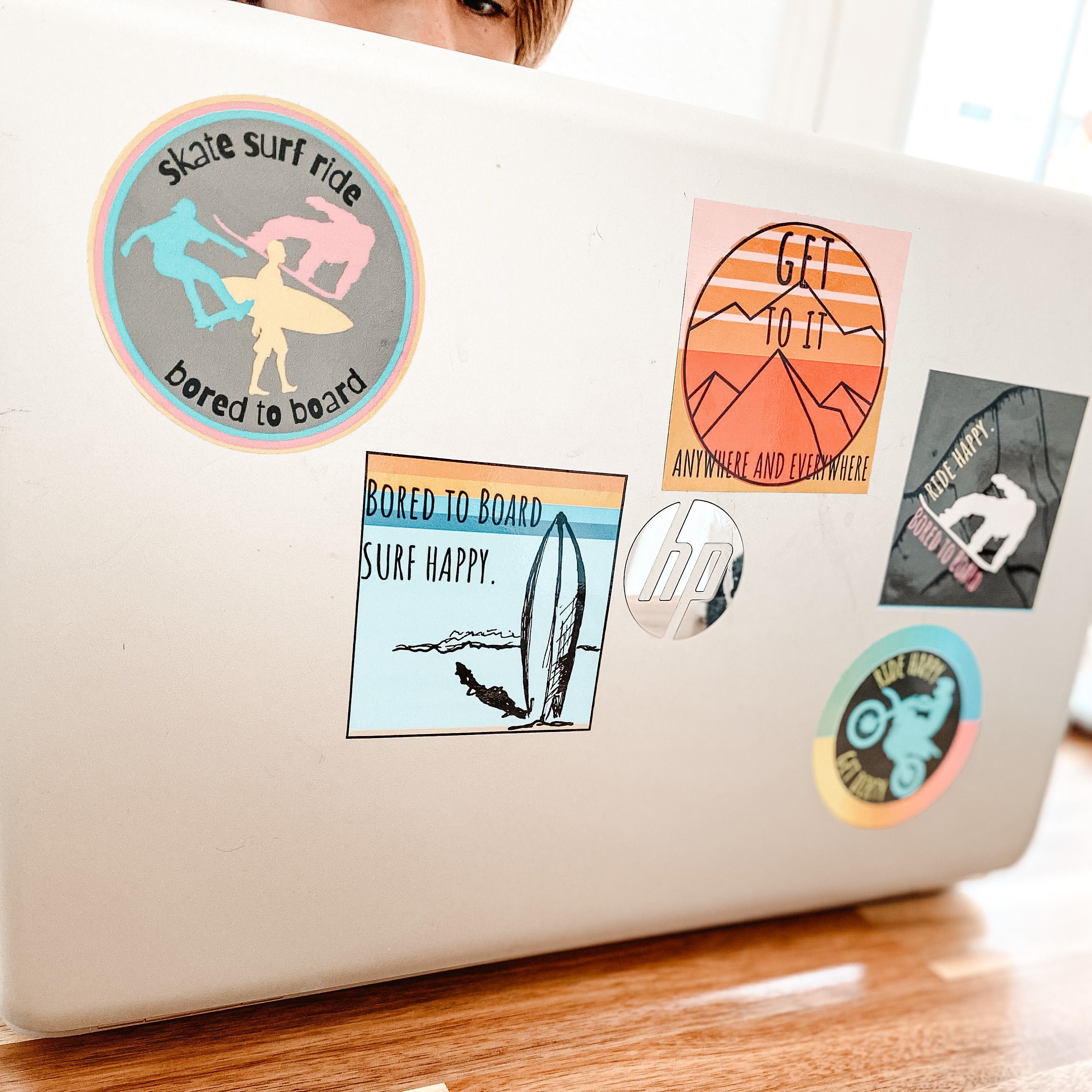 Surfboard Sticker, Surfer Sticker, Laptop Sticker, Gift for Skater ...