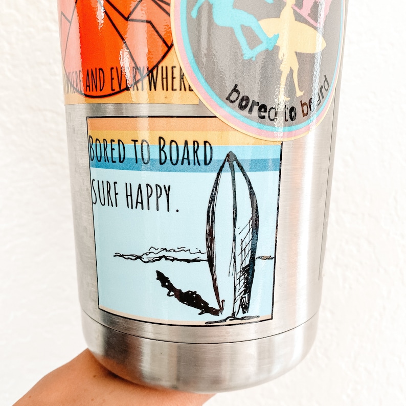 Surfboard Sticker, Surfer Sticker, Laptop Sticker, Gift for Skater ...
