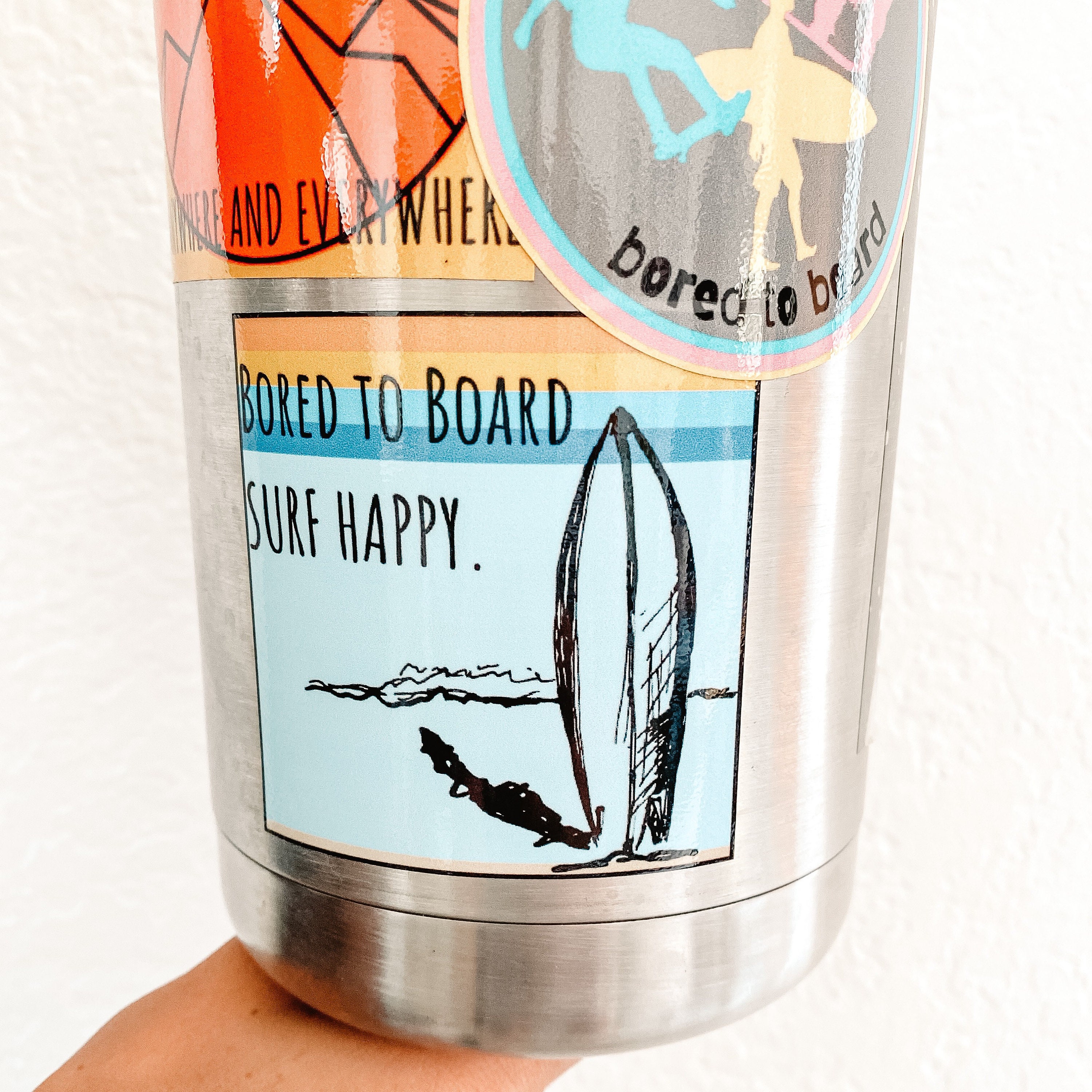 Surfboard Sticker, Surfer Sticker, Laptop Sticker, Gift for Skater ...