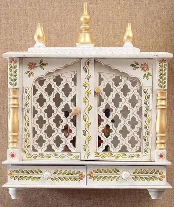 Wooden Temple Mandir Handicraft Window Pooja Gharindian | Etsy