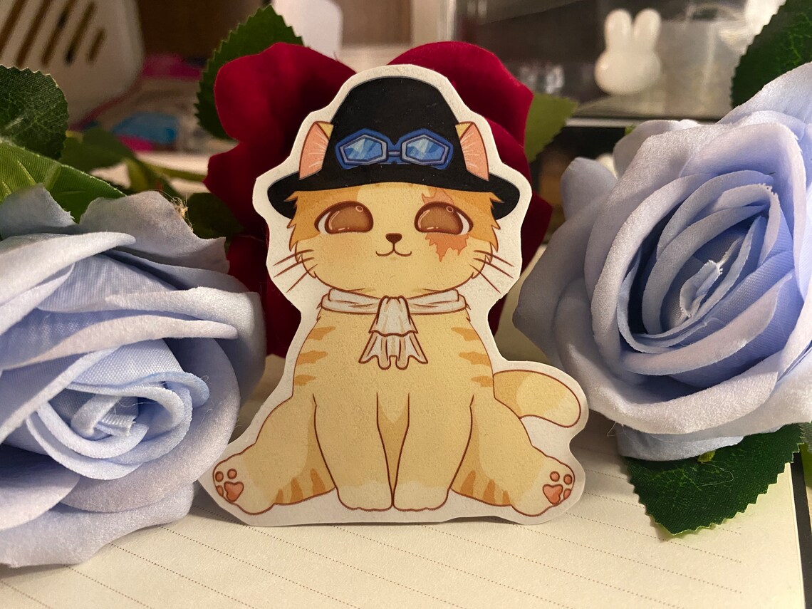 Luffy Sabo Ace One Piece Stickers Cats Anime Waterproof Vinyl Sticker ...