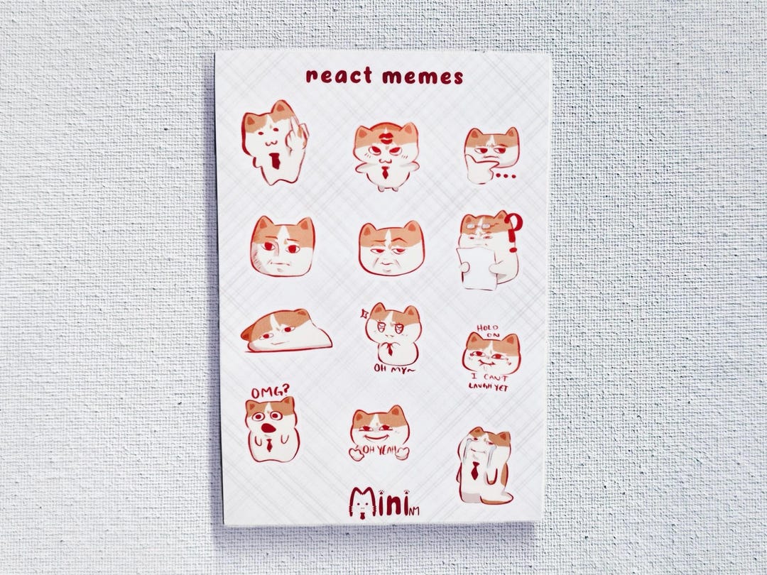 Sticker Sheet Planner Emote Meme Stickers Reaction Memes - Etsy