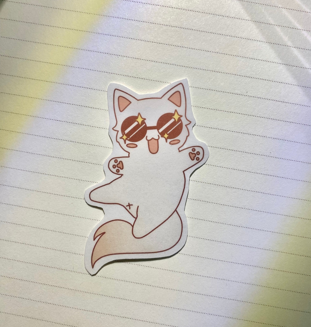 JJK Cat Gojo Sticker Anime Water Bottle Vinyl Sticker - Etsy