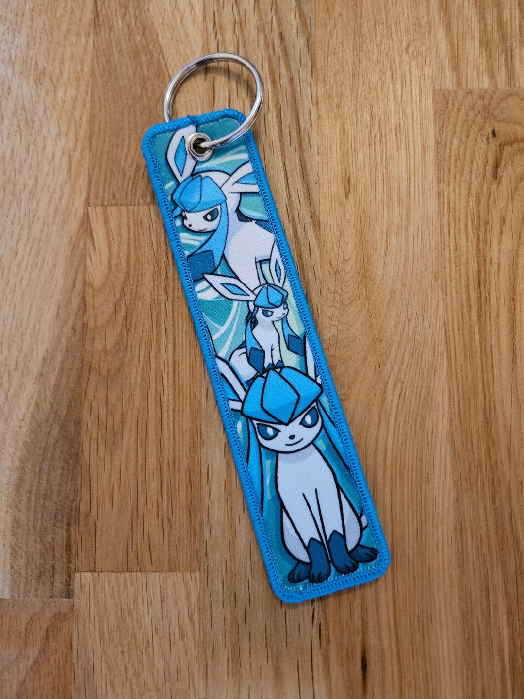 Embroidered Pokemon Keychain Keyring Glaceon HD - Etsy