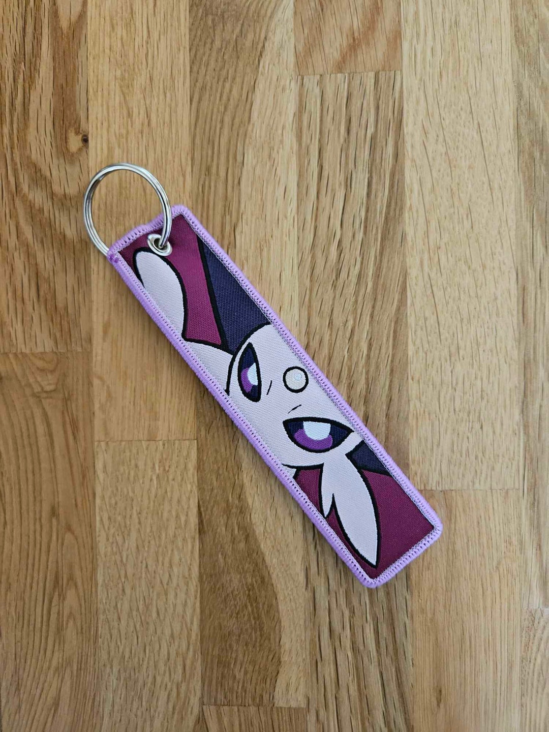 Embroidered Pokemon Keychain Keyring Espeon - Etsy