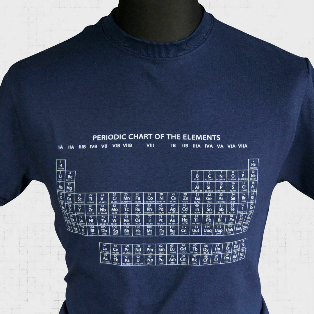 The Periodic Table of Elements T Shirt blue - Etsy