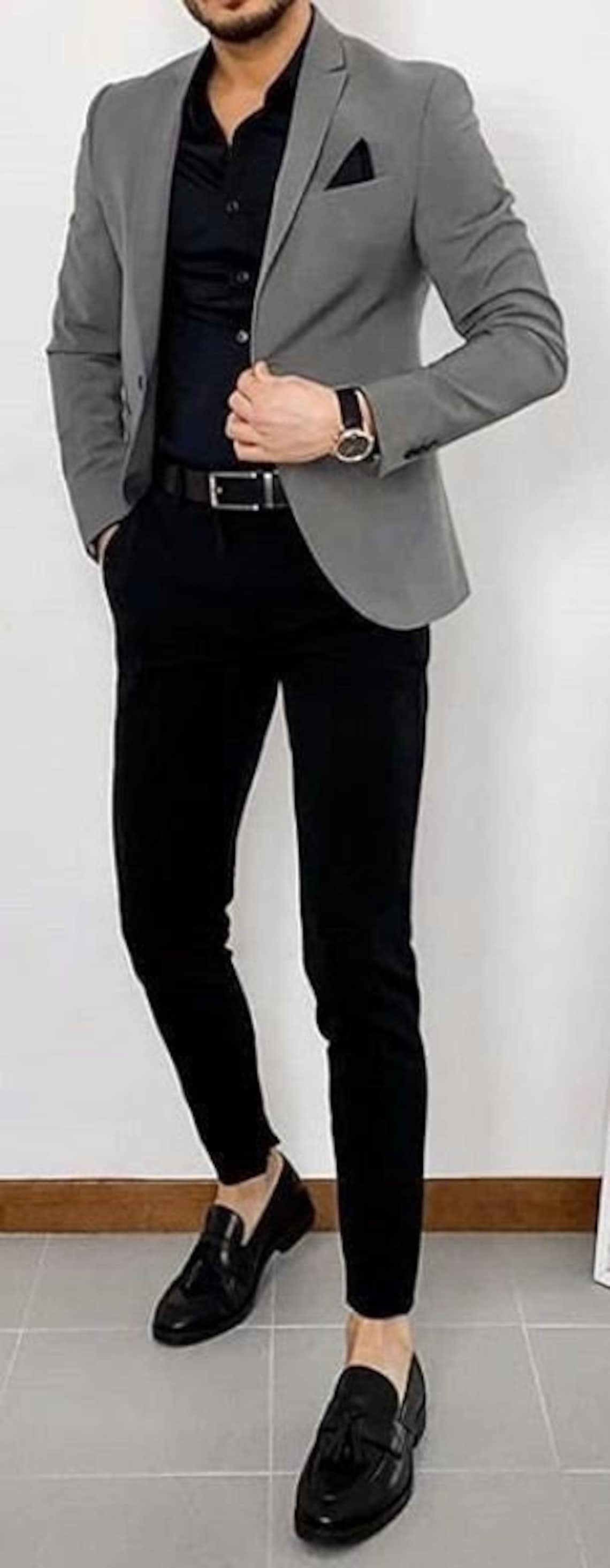 Men Suit 2 Piece White Formal Fashion One Button Style Dinner Suit, Man ...