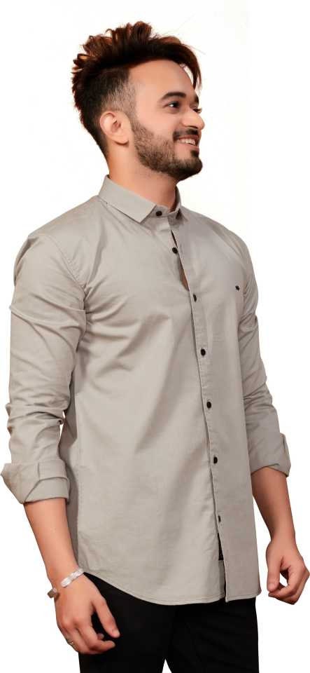 Men Slim Fit Solid Button Down Collar Formal Shirt and Pent, Man's ...