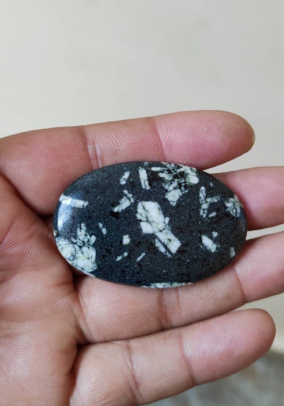 Craft Supplies & Tools Natural Chinese writing stone cabochon,45x29mm ...