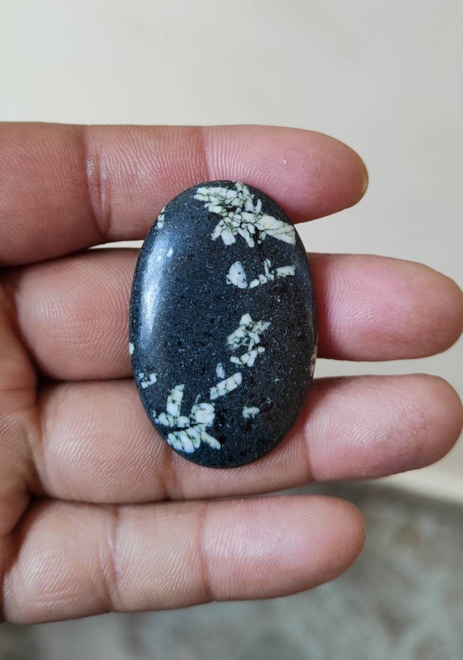 Craft Supplies & Tools Natural Chinese writing stone cabochon,45x29mm ...