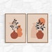 Boho Abstract Leaf Art, PRINTABLES Set of 3, Geometric Neutral Brown ...