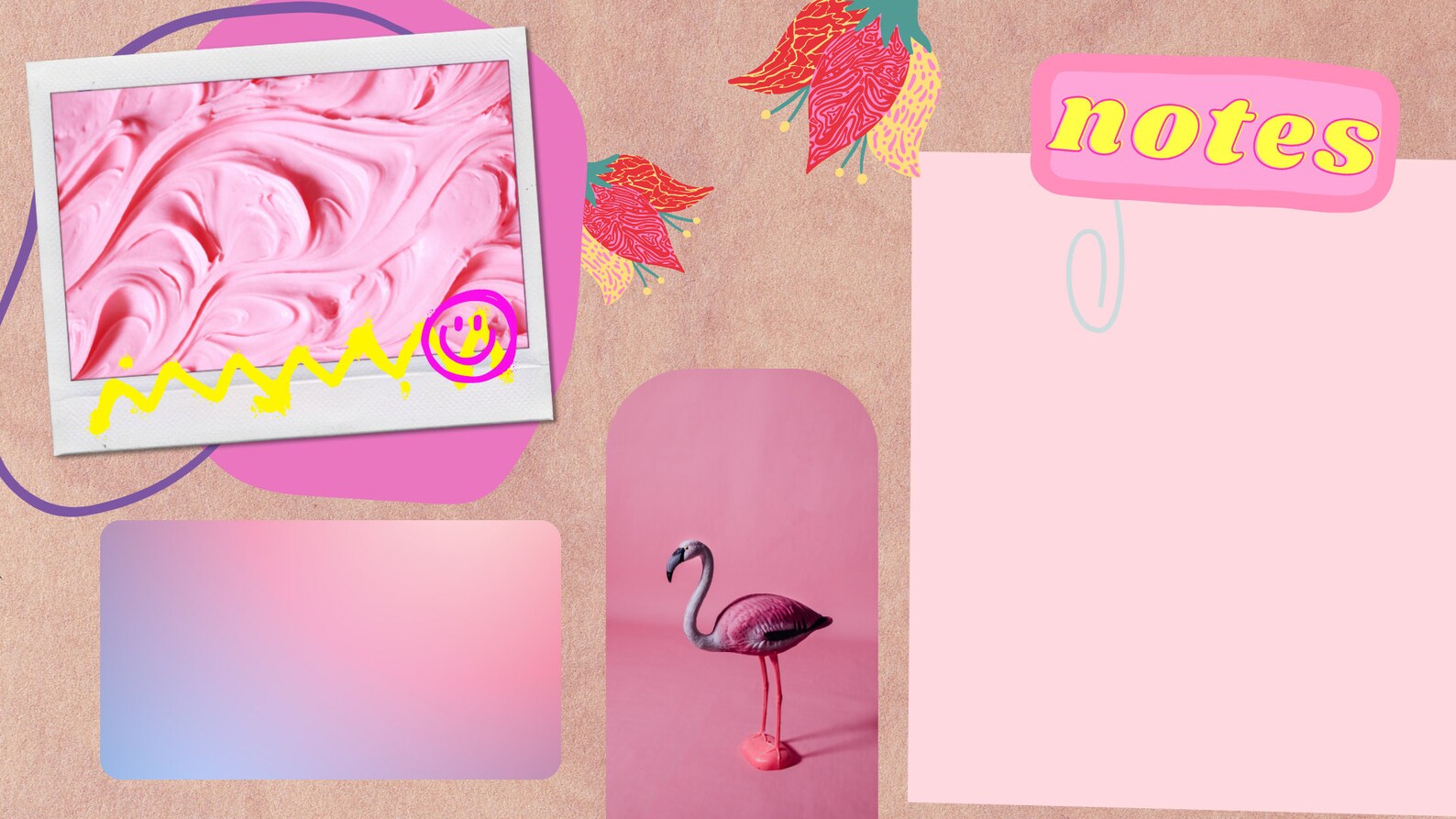 Desktop Wallpaper Desktop Organizer Desktop Pink Wallpaper - Etsy