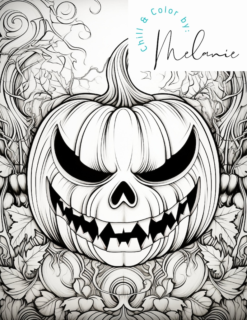 20 Spooky Halloween Coloring Pages for Adults-digital Download Adult ...