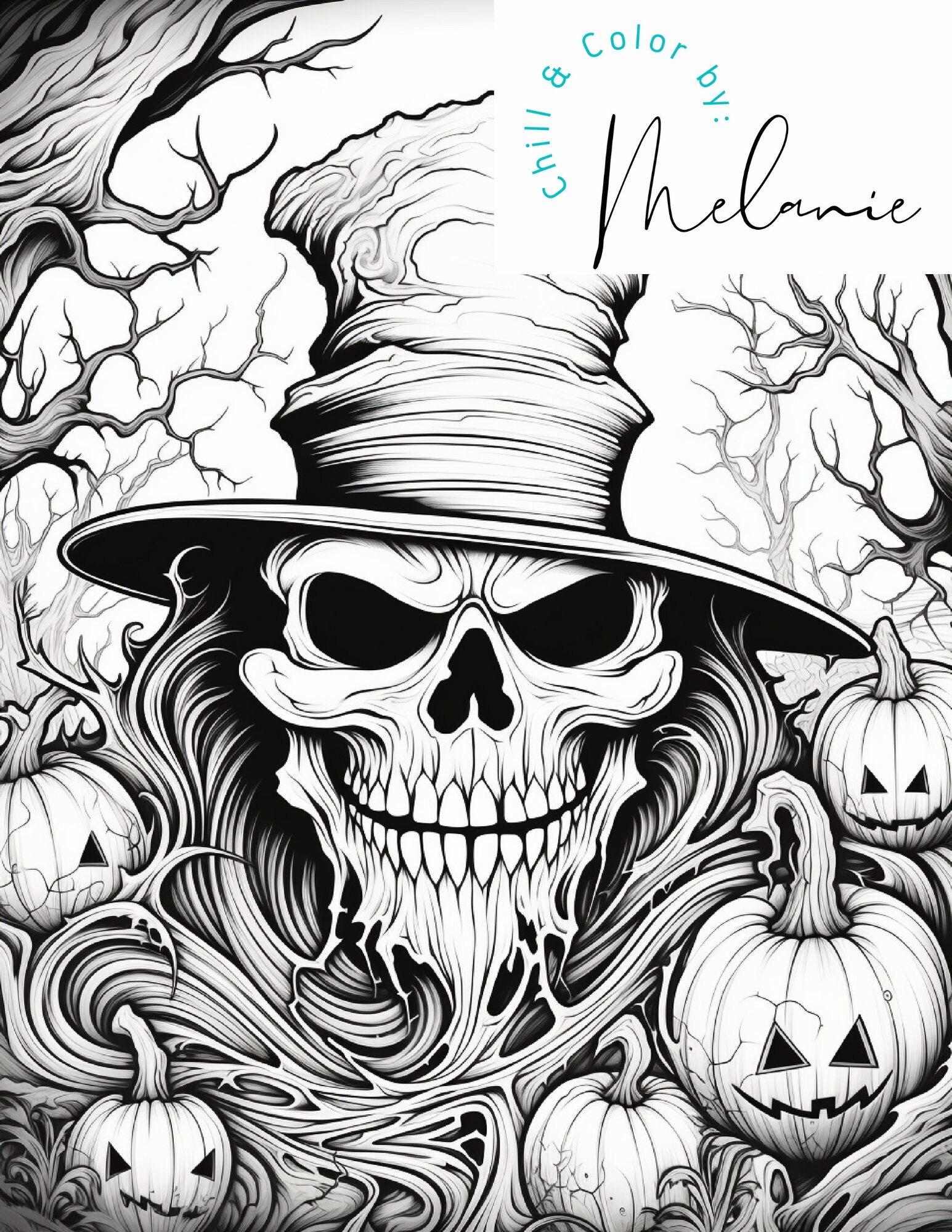 20 Spooky Halloween Coloring Pages for Adults-digital Download Adult ...