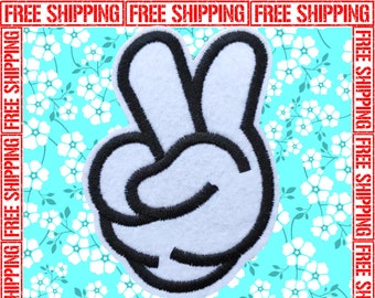Mickey Peace Sign | Etsy