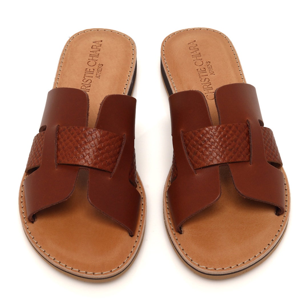 Brown Sandals, Chocolate Color Sandals, Brown Slides, Handmade Sandals ...