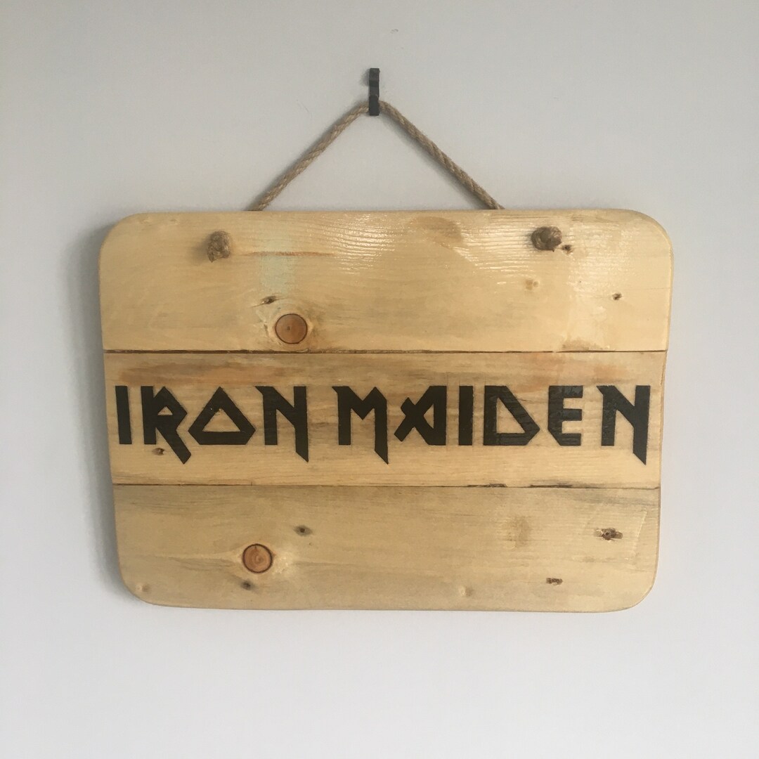 Iron Maiden Rustic Sign - Etsy