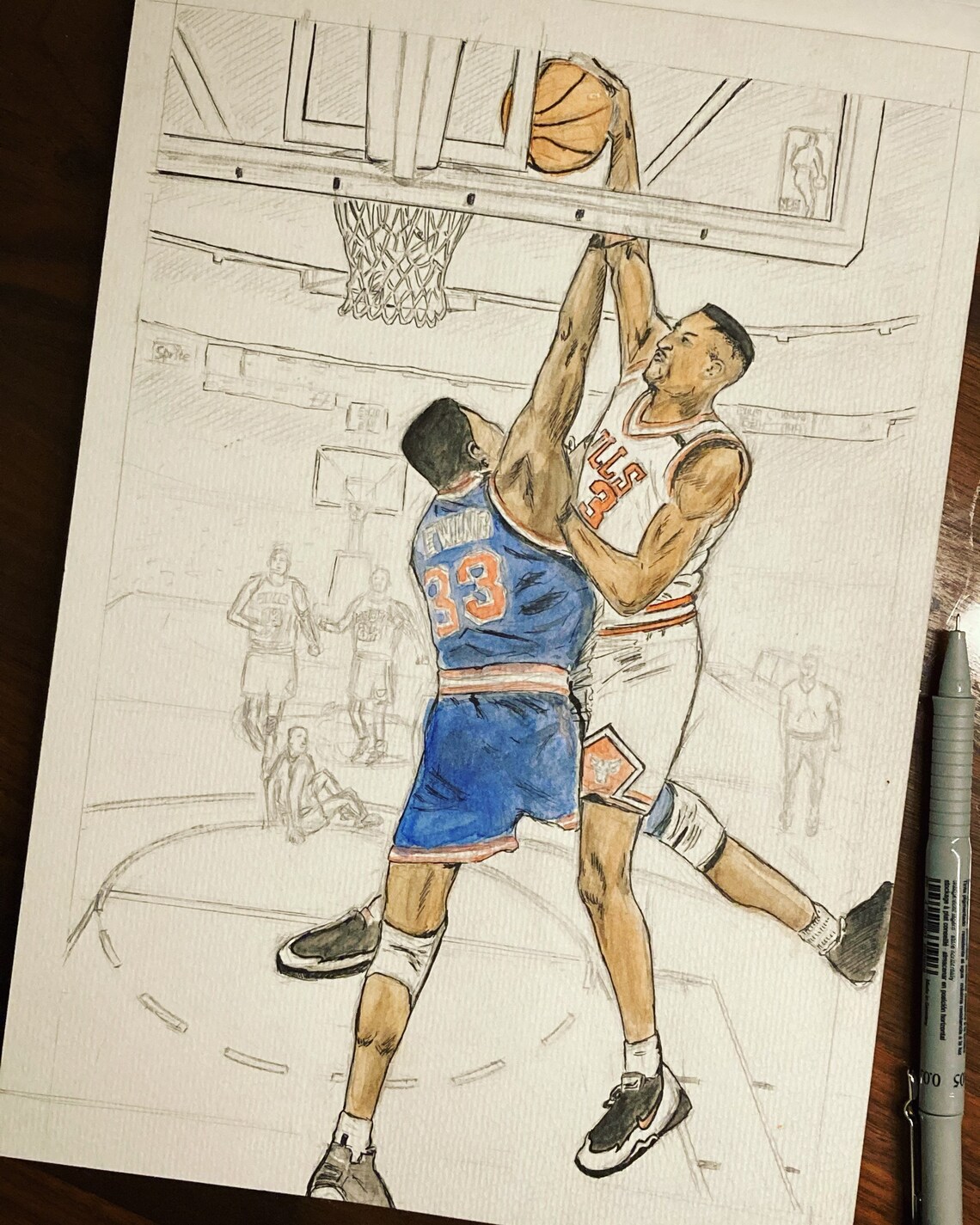 Scottie Pippen The Ewing Dunk Fine ART Print | Etsy