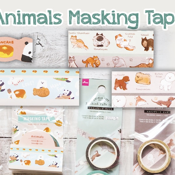 Animal Washi Tape - Etsy