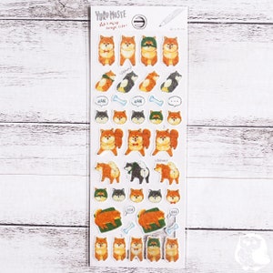Yuru Maste Animal Schedule Sticker | Shiba Dog, French Bulldog, Cat ...