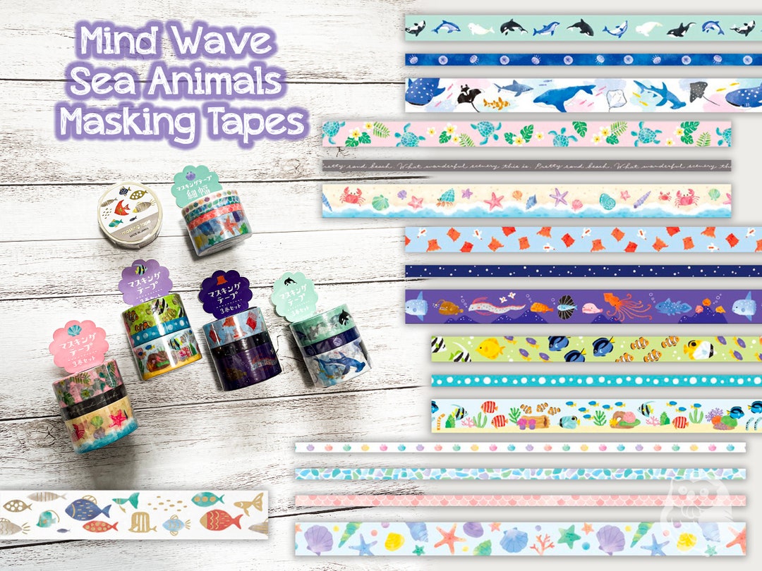 Mind Wave Sea Animals Masking Tape Set | Seaside, Ocean, Deep Ocean ...