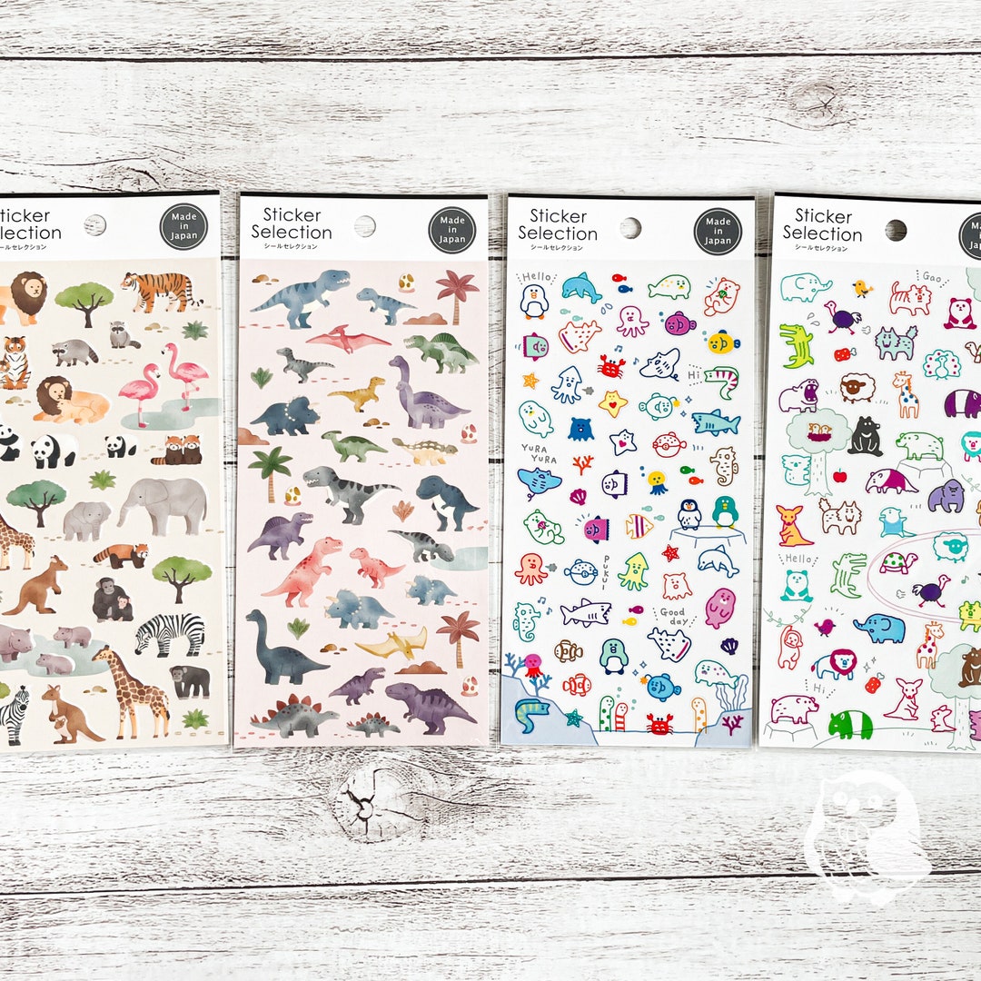 Animals, Dinosaurs, Aquarium Sticker Selection| Hedgehog, Zoo, Doodle ...