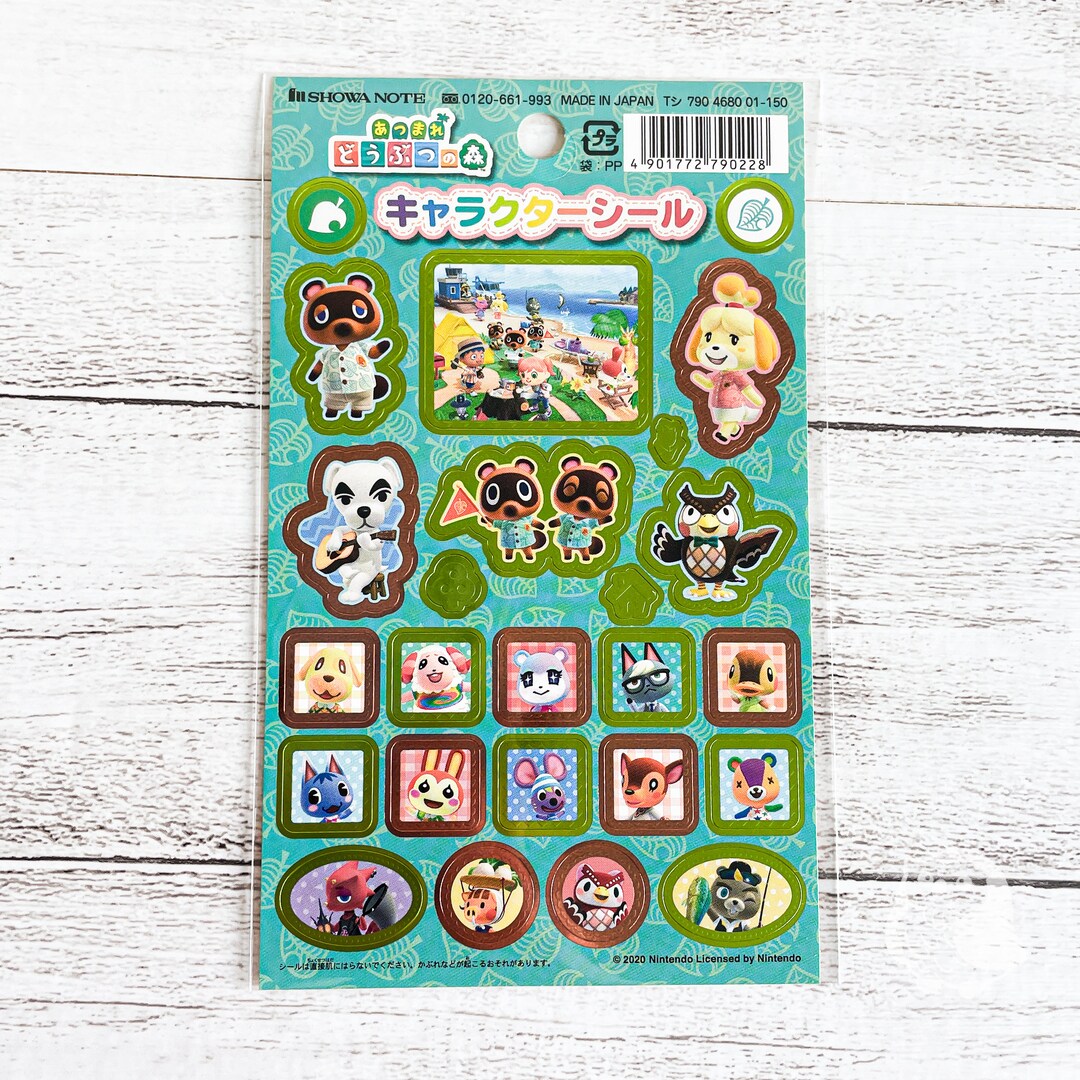 Showa Note ACNH Characters Sticker Sheet Made in Japan 790468001-150 ...