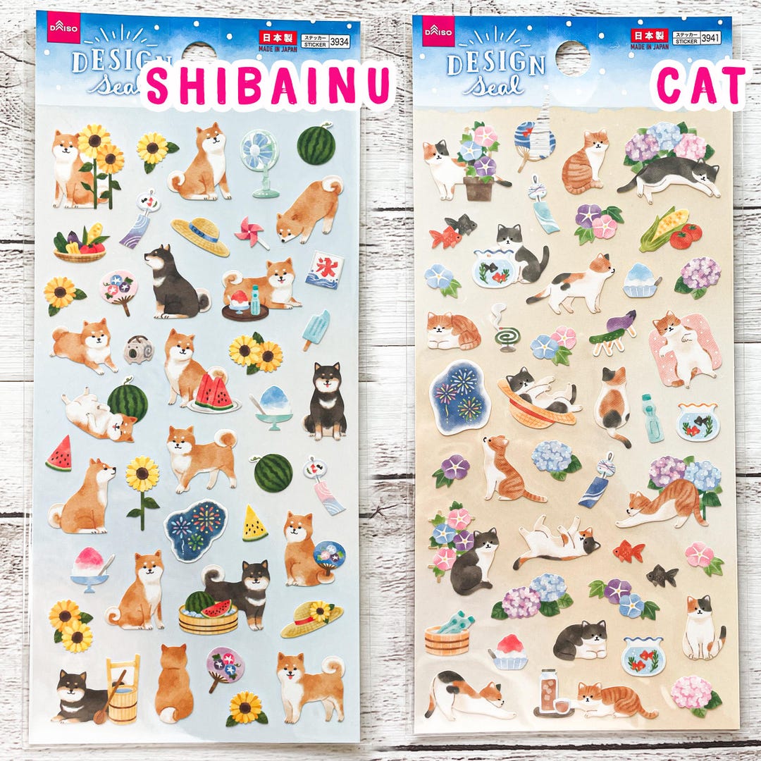 Summer Japan Seasonal Sticker Sheet | Summer Seal | Hanabi, Fans ...