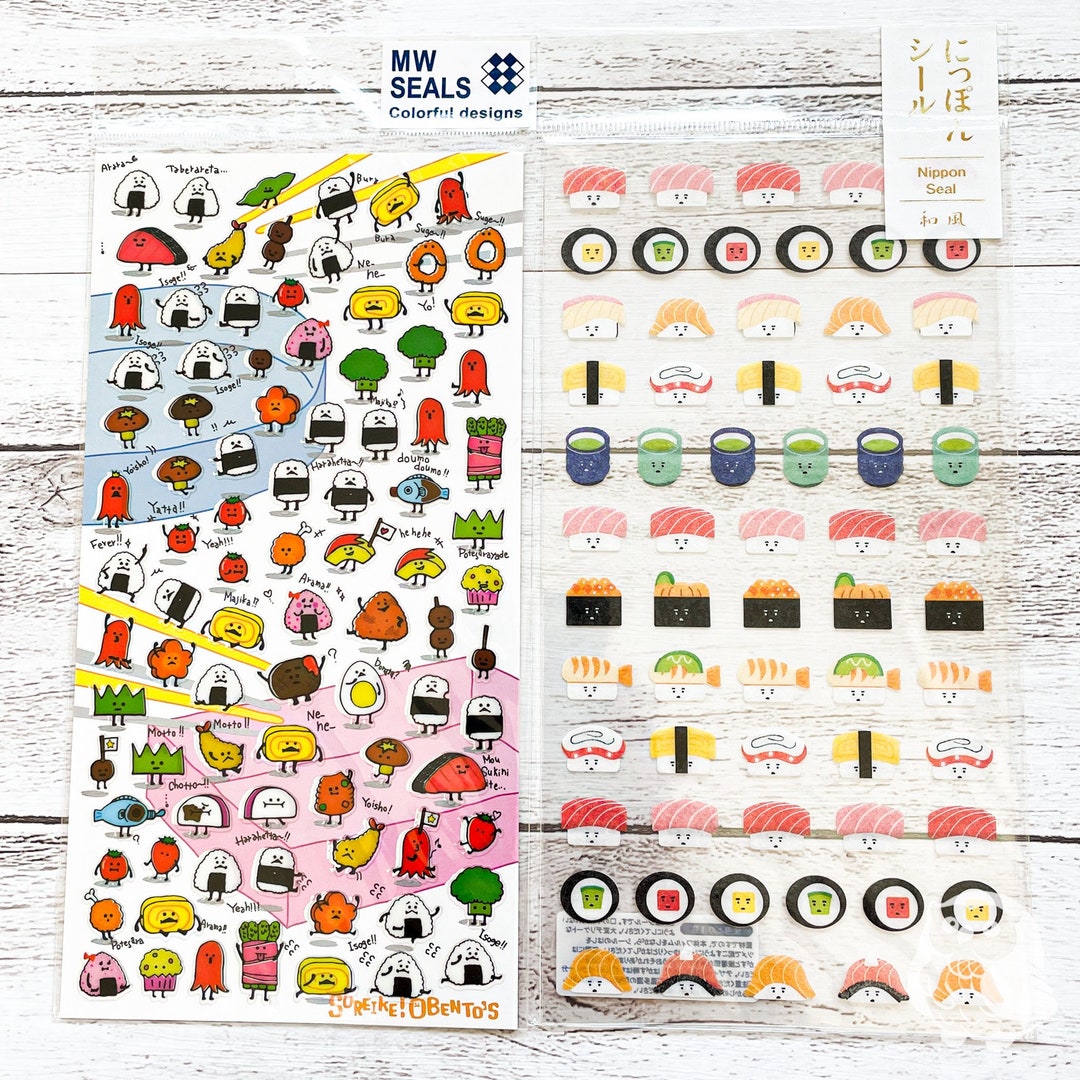 Mindwave Sushi Sticker Sheets Schedule, Clear, Transparent, Japanese Food Mindwave 78387, 76194 ...
