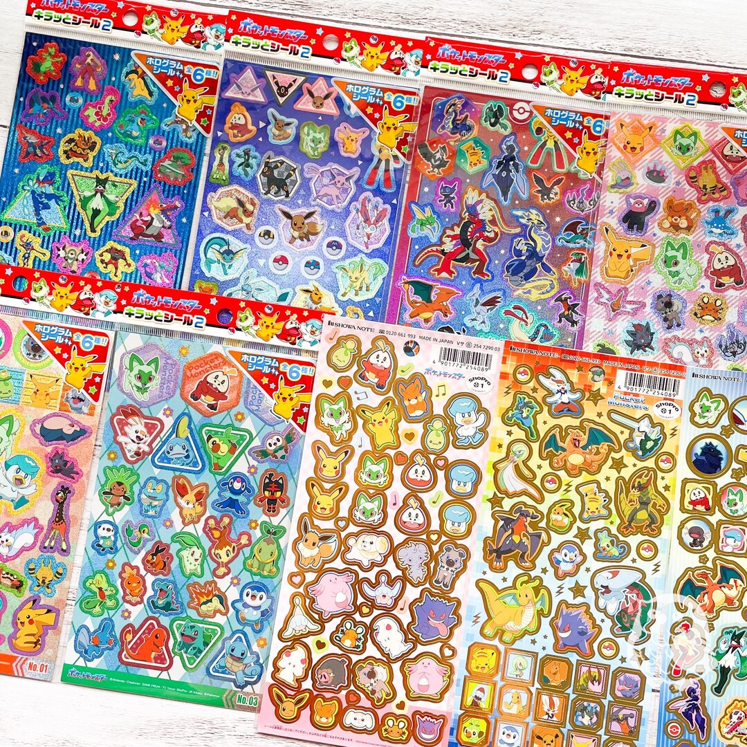 Restocked Authentic PKMN Characters Sticker Sheet | Showa Note ...