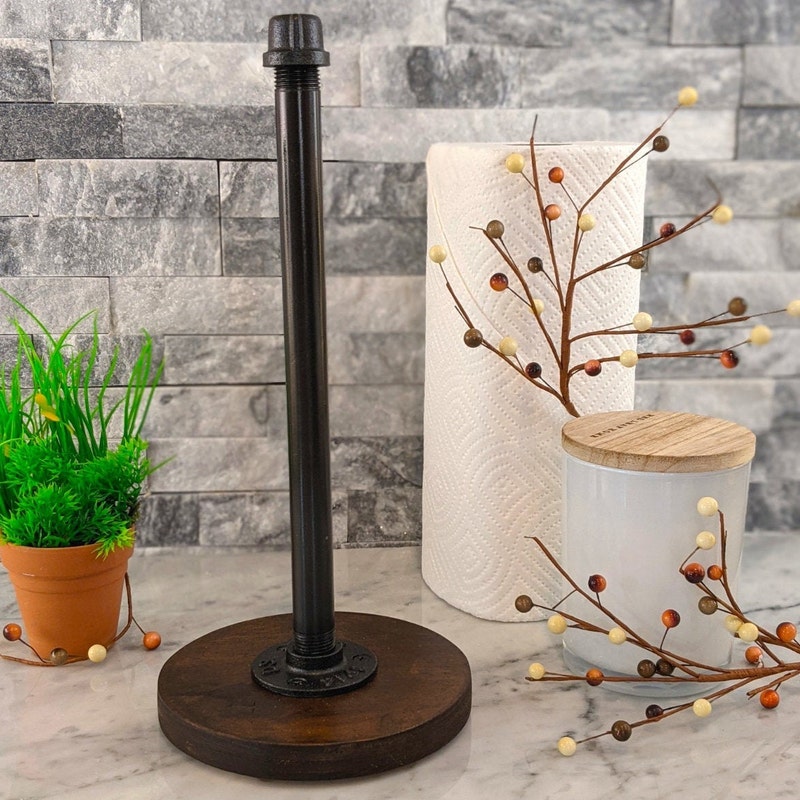 Wooden Paper Towel Holder - Etsy