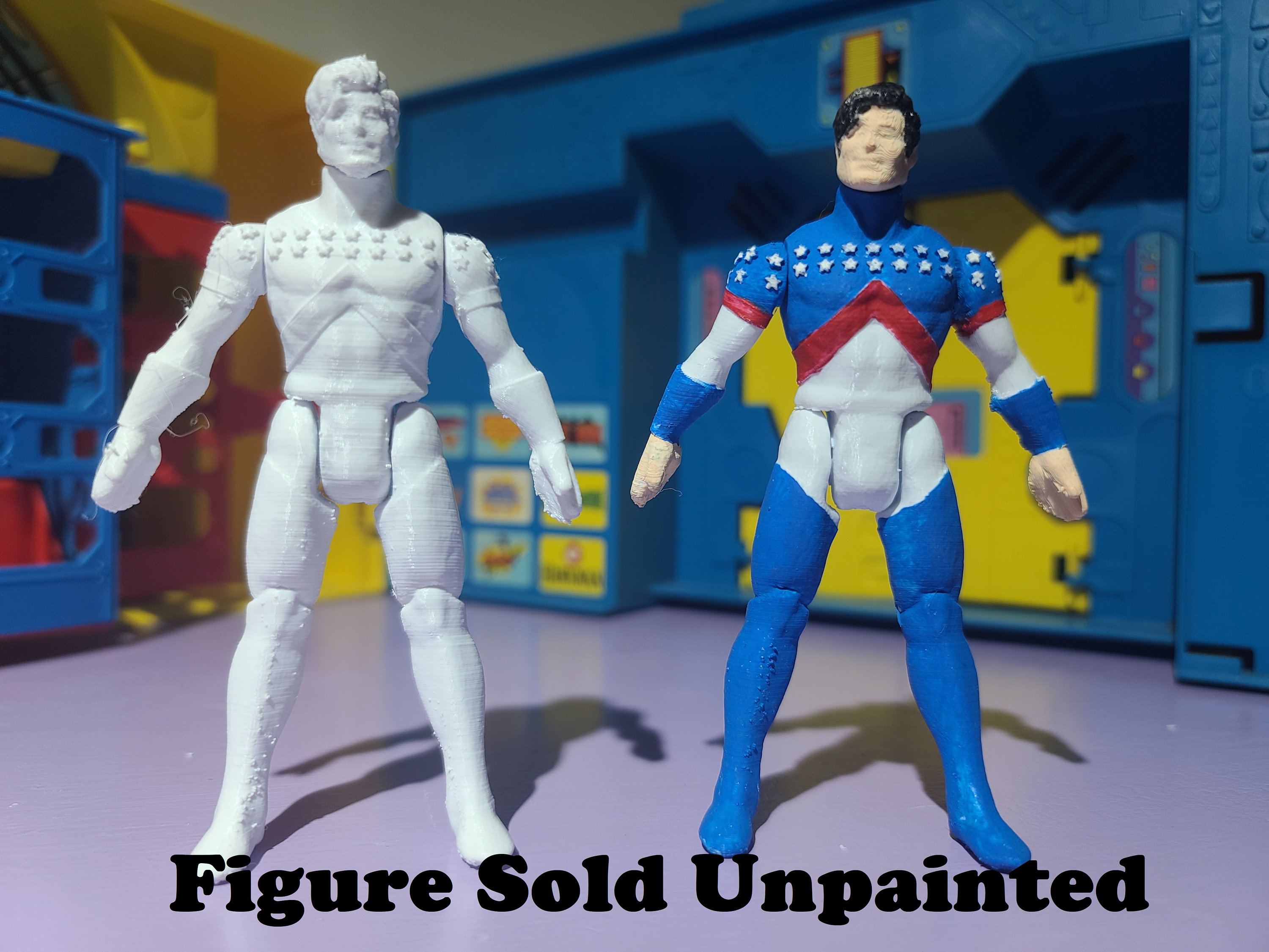 Jade Unpainted Custom 3D Printed Super Powers Style Action Figure DIY ...