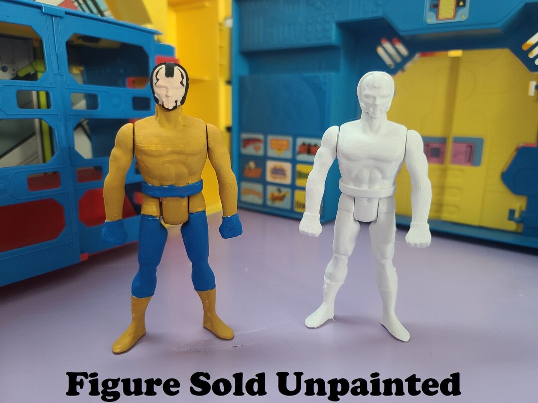 Dr Bedlam Unpainted Custom 3D Printed Super Powers Style Action Figure ...