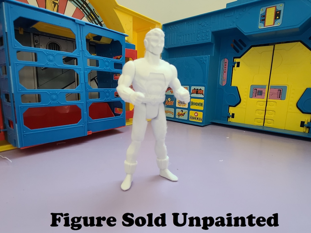 Geoforce Unpainted Custom 3D Printed Super Powers Style Action Figure ...