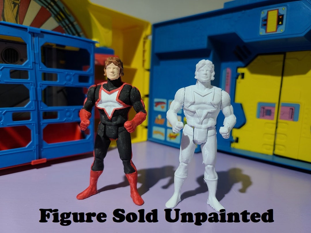 Star Man Unpainted Custom 3D Printed Super Powers Style Action Figure ...