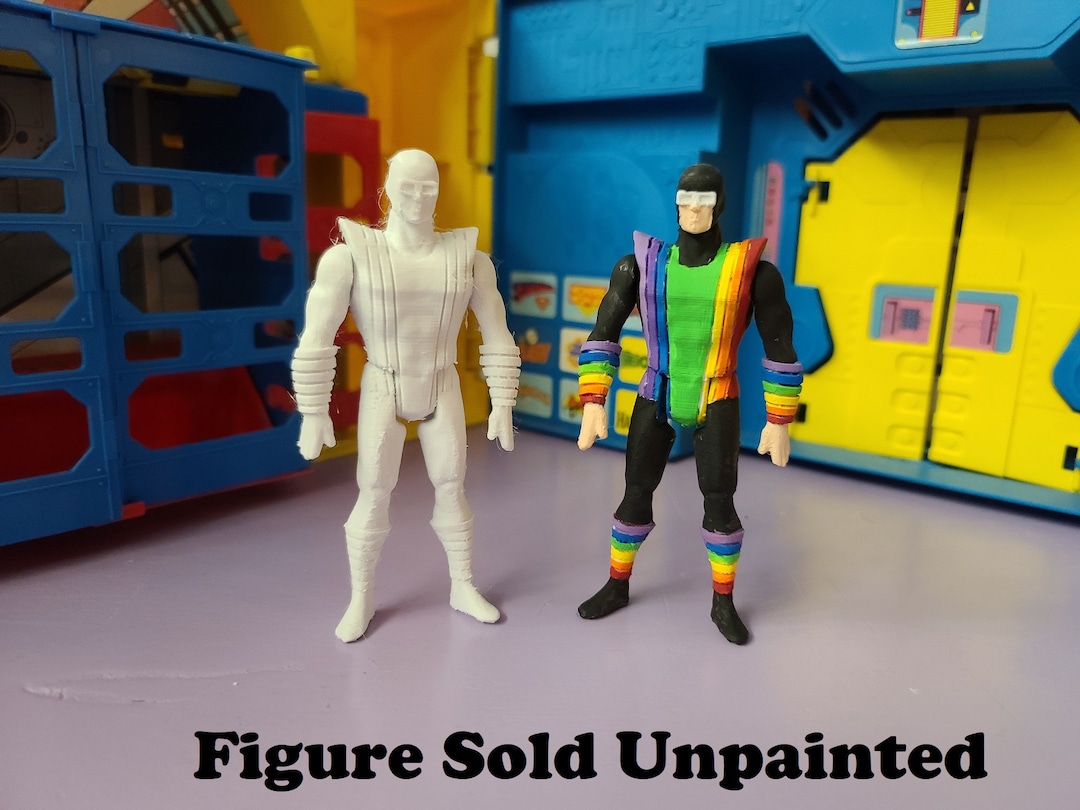 Rainbow Raider Unpainted Custom 3D Printed Super Powers Style Action ...